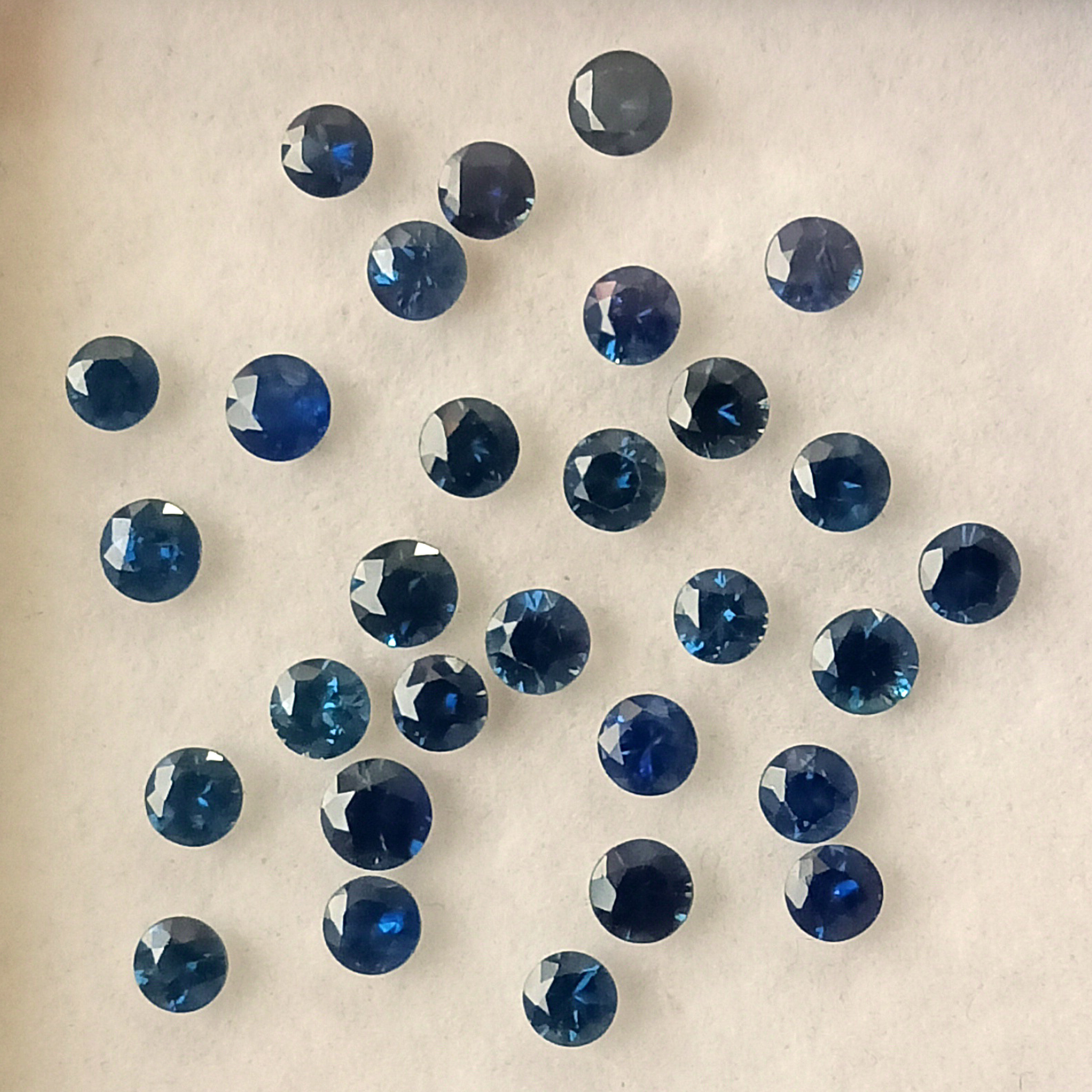 Blue Sapphire Round,sapphire Rounds ,5.34 Cttw. ,sapphire Round Facet ...