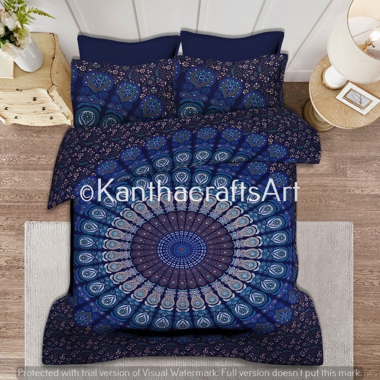 Indian Mandala Duvet Cover Boho Bedding Set Doona Quilt Cover - Etsy