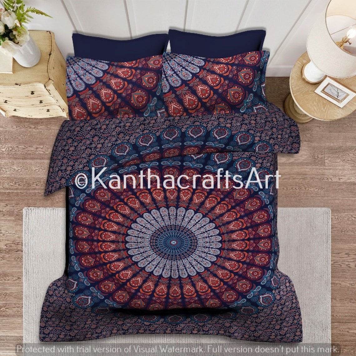 Indian Mandala Duvet Cover Boho Bedding Set Doona Quilt Cover - Etsy
