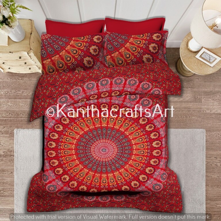 Indian Mandala Duvet Cover Boho Bedding Set Doona Quilt Cover - Etsy