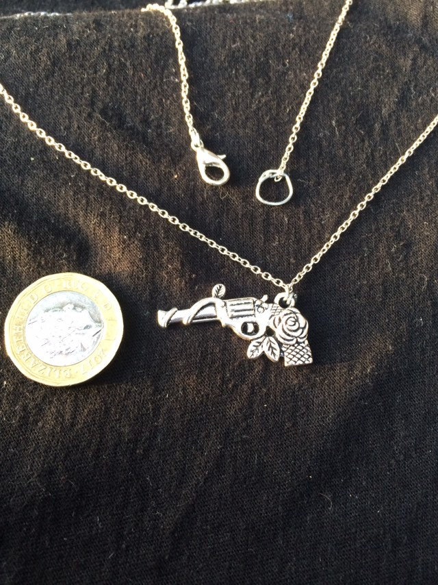 Silver Gun Necklace on A Slim 18 Inch Silver Chain - Etsy