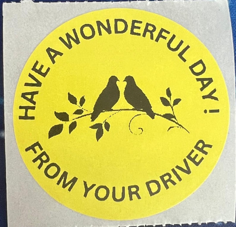 Delivery Driver Thank You, Circle Sticker 2 X 2, Instacart, Door Dash ...