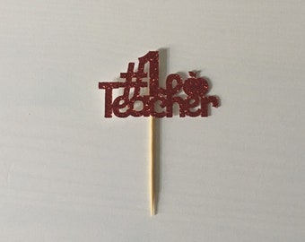 Teacher cake topper | Etsy