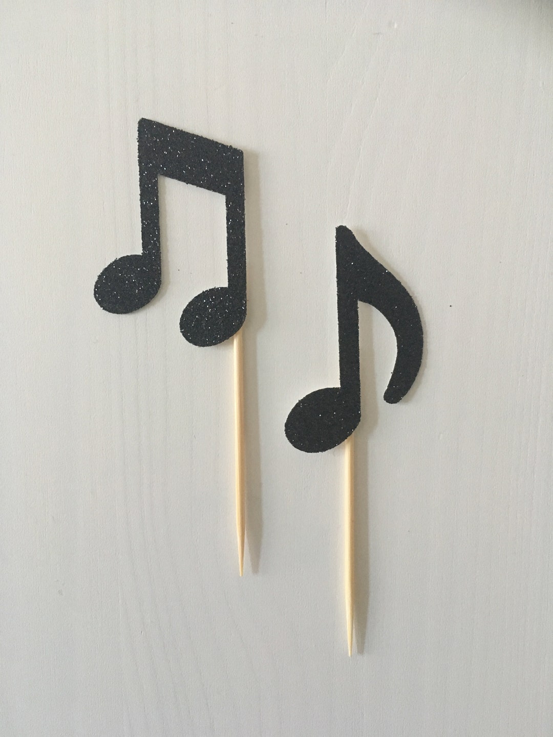 Notas musicales Cupcake Toppers-Glitter Cupcake TopperTema - Etsy España