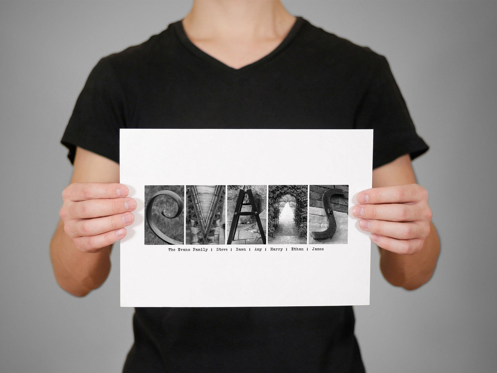 Unique Personalised Family Name Print Family Name Sign Photo - Etsy