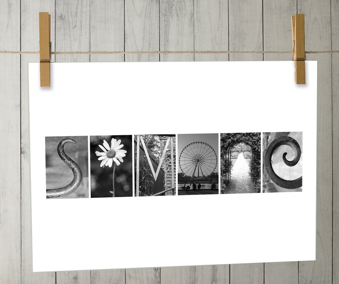 Unique Personalised Family Name Print Family Name Sign Photo - Etsy