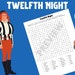 Shakespeare Twelfth Night Word Search Puzzle | Digital Download ...