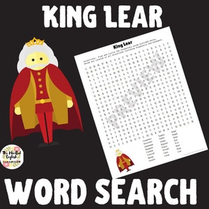 Shakespeare King Lear Word Search Puzzle | Digital Download | Printable ...