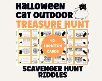 Printable Cat Treasure Hunt Clues // Editable PDF With 12 - Etsy