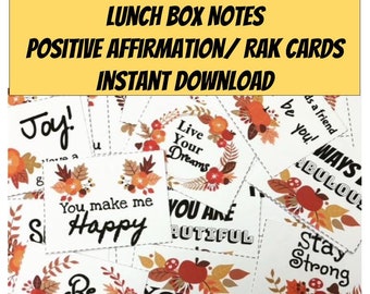 Positive Affirmation Cards. Lunch Box Notes. Random Acts of Kindness ...