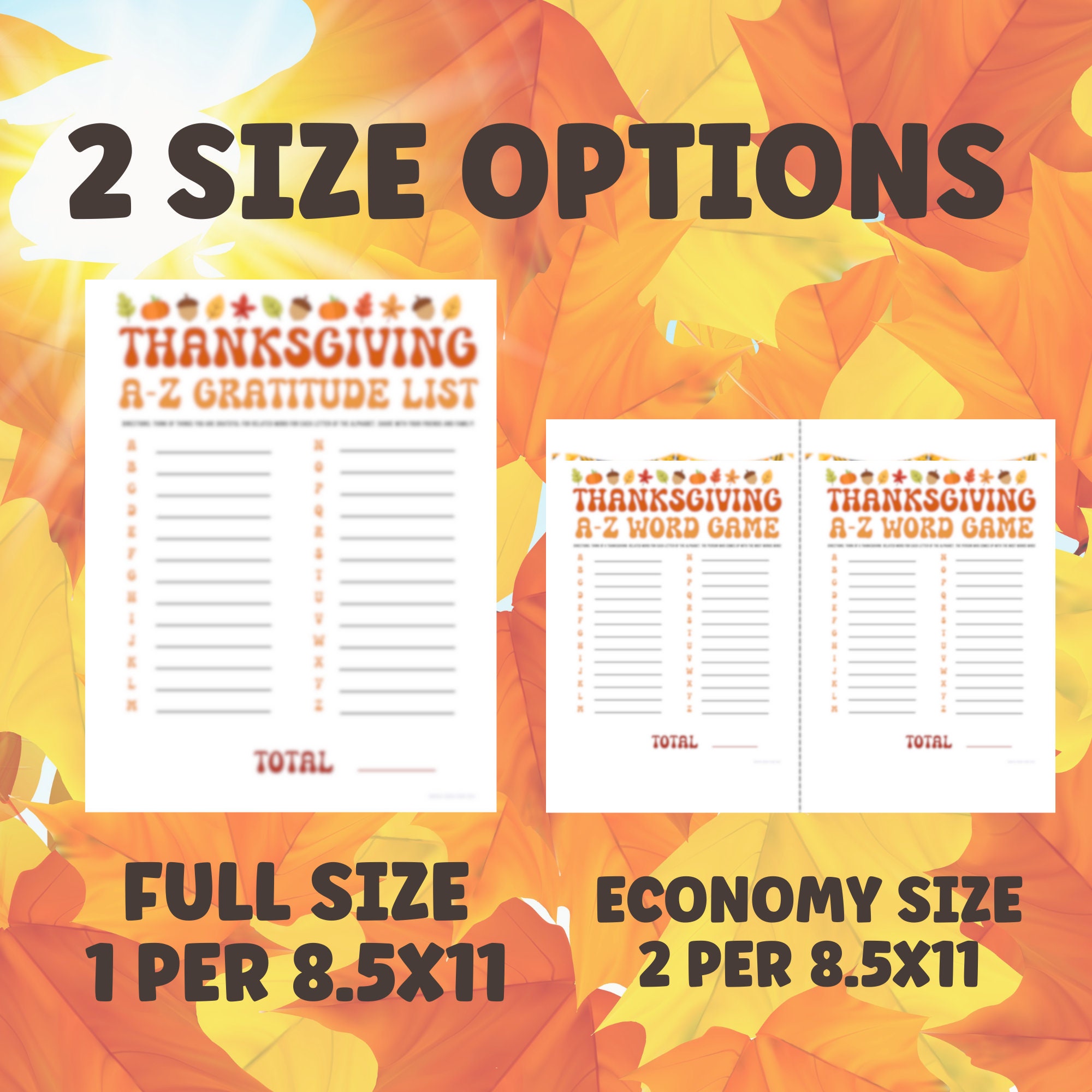 Thanksgiving Party Game Bundle, Kids & Adults, Friendsgiving Activities ...