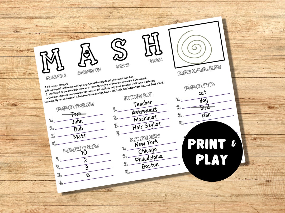 Black and White Mash Printable Party Game, Coloring, Birthday ...