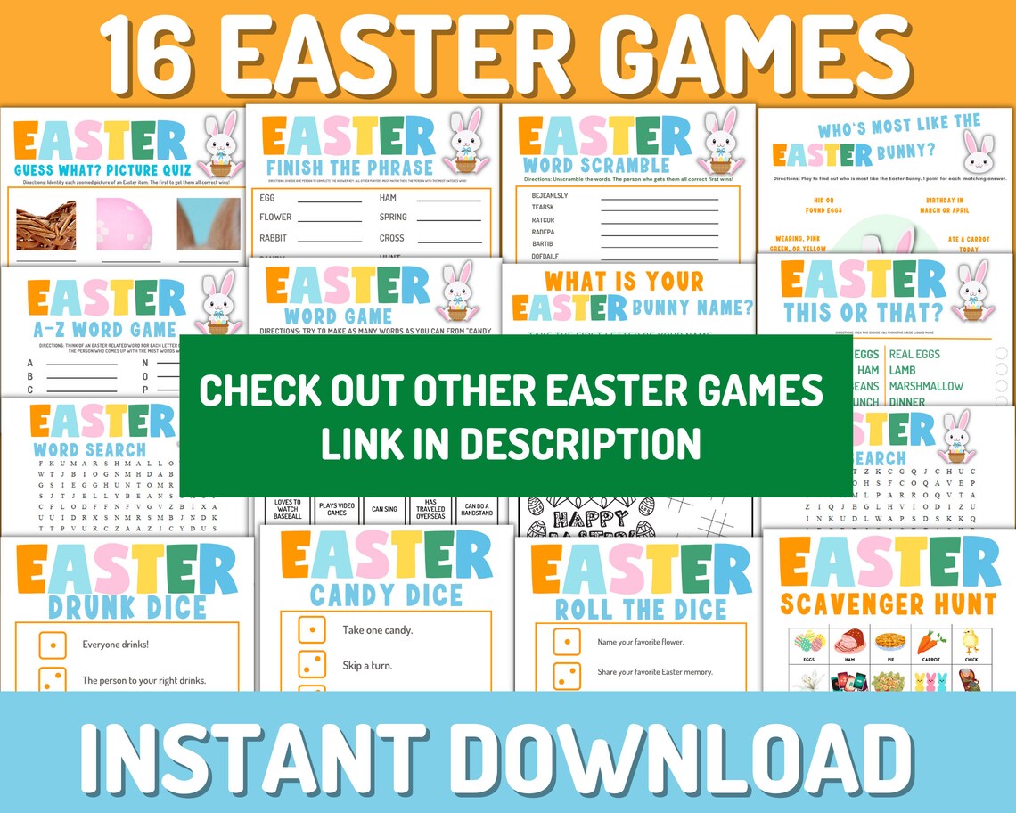 Easter Games, Easter Bunny Name Generator, Easter Activities, Instant ...