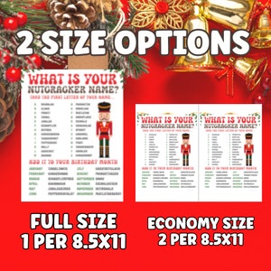 Nutcracker Name Game: Printable Christmas Party Activity (digital ...