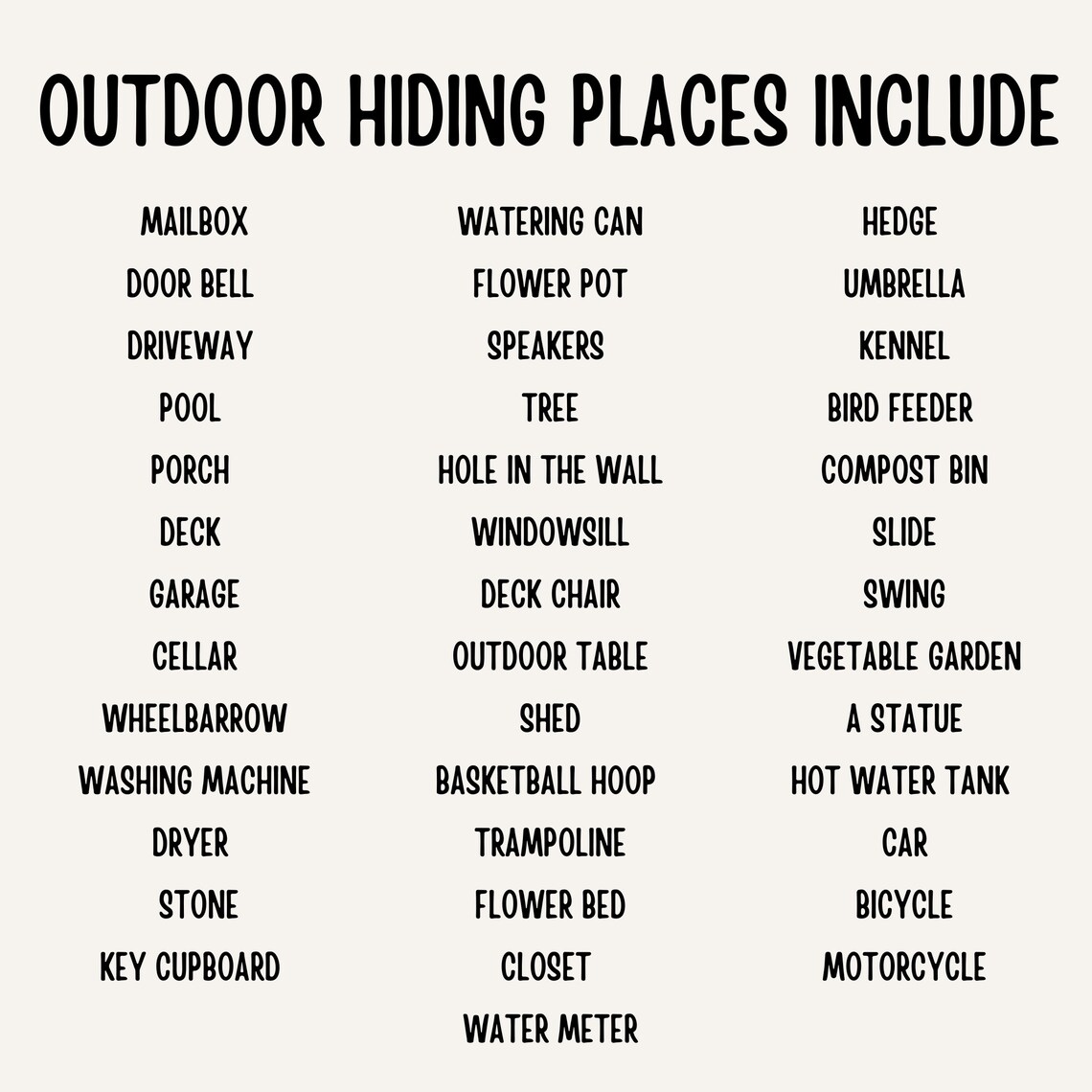 Outer Space Treasure Hunt, Scavenger Hunt Cards, Outdoor, Party Games ...