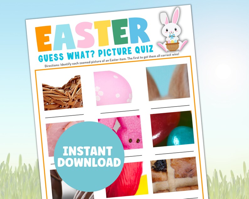 Easter Games, Guess What Picture Game, Easter Activities, Instant ...