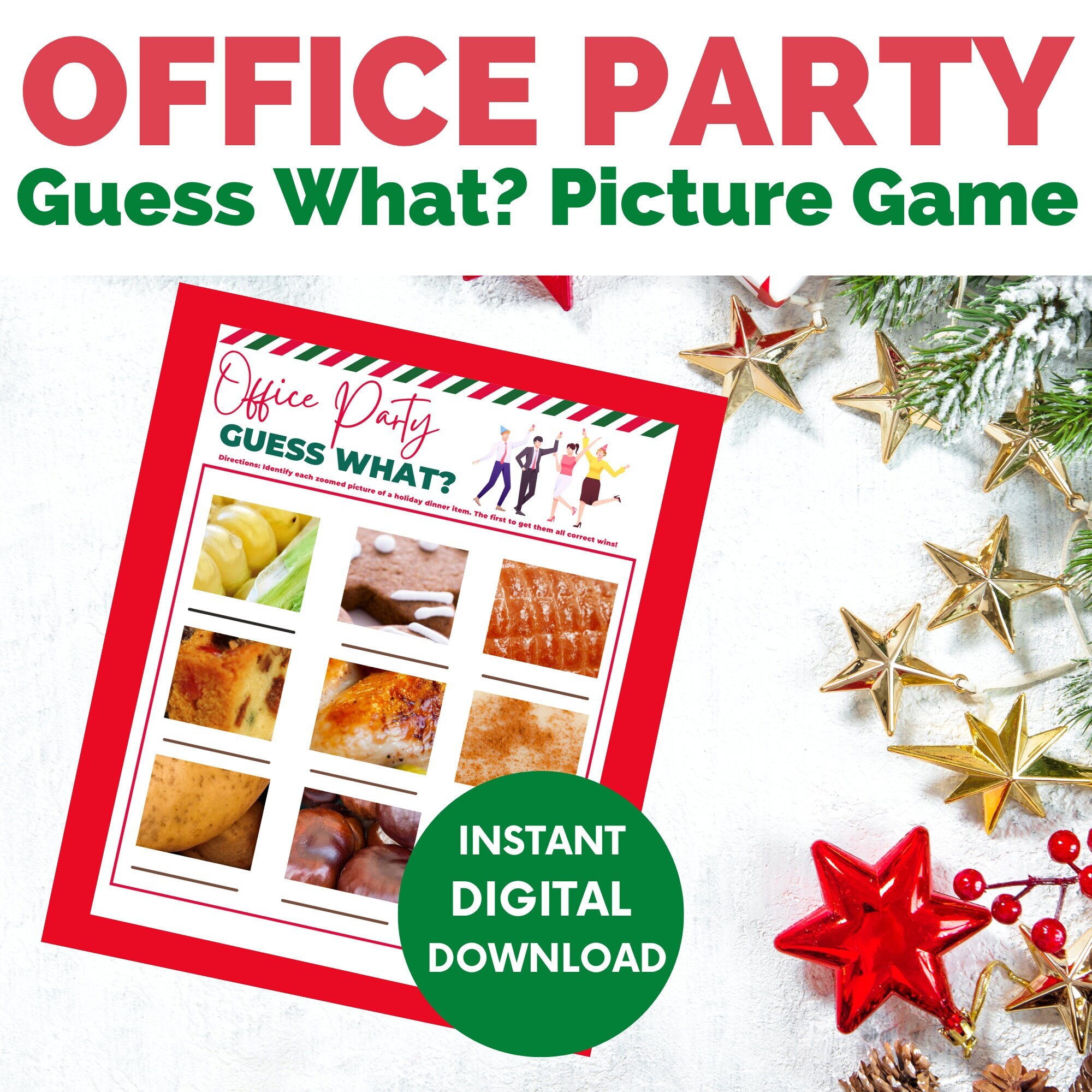 Holiday Office Party Game Guess What Printable Party Game Instant ...