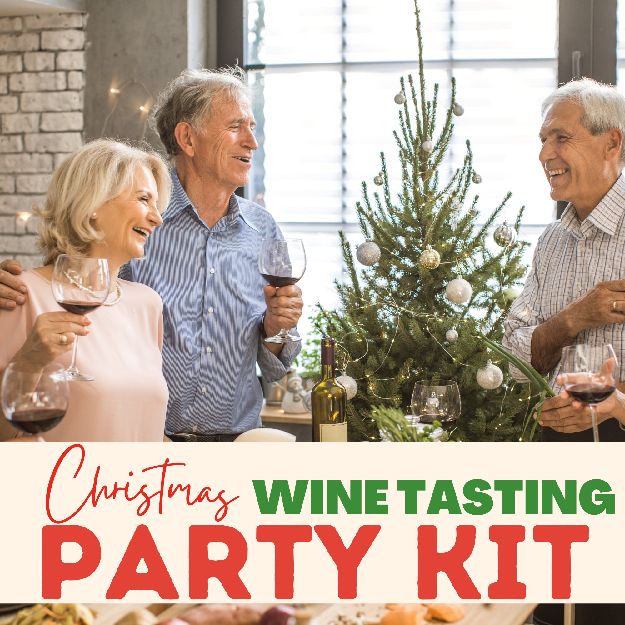 Christmas Wine Tasting Party Kit, Christmas Party Game, Printables ...