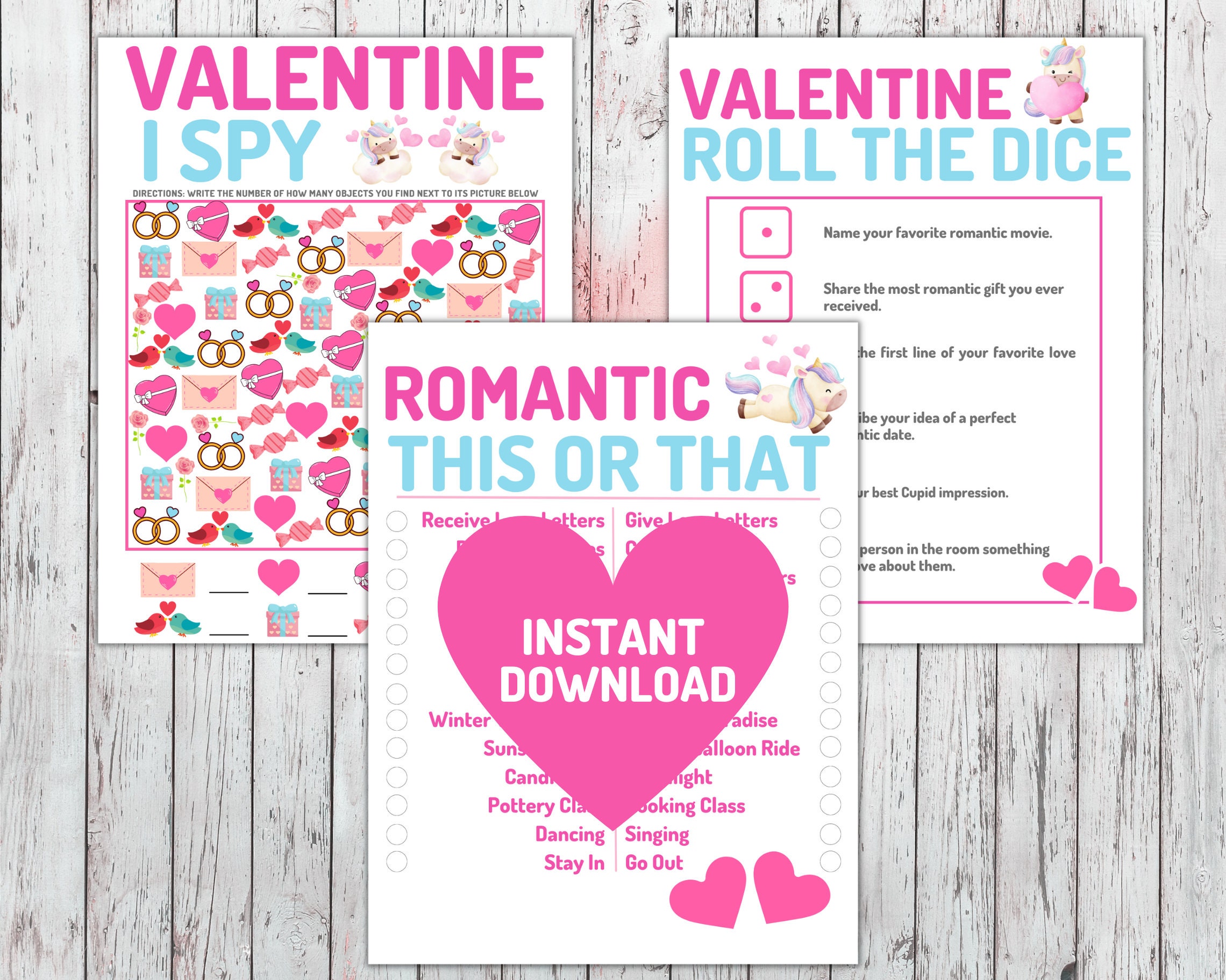 Valentine's Day Party Games, Printable Instant Download, Family Games ...