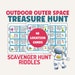 Outer Space Treasure Hunt, Scavenger Hunt Cards, Outdoor, Party Games ...
