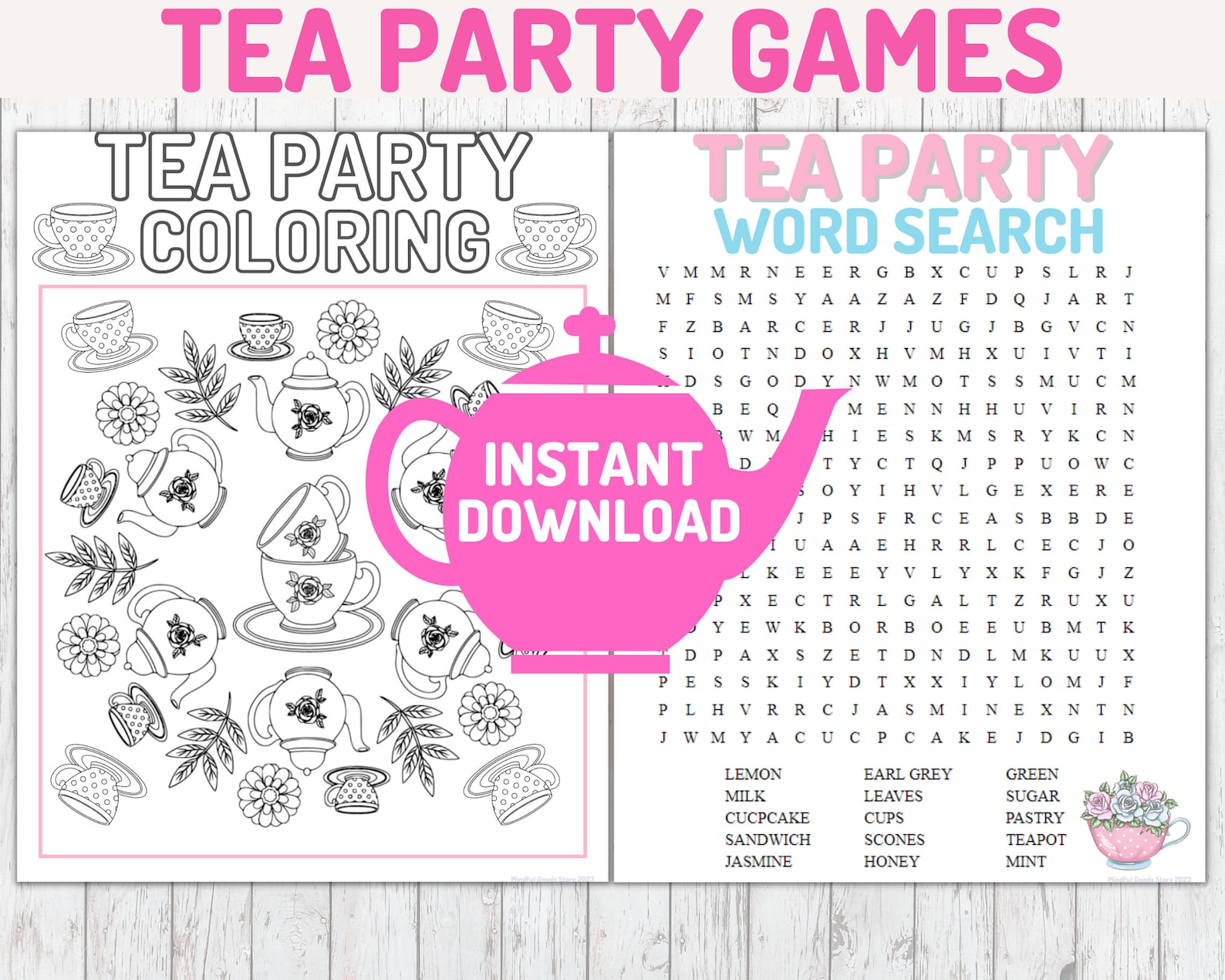 Tea Party Games Bundle: 12 Printable Activities (instant Download) - Etsy