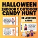Halloween Candy Hunt, Scavenger Hunt Cards, Indoor & Outdoor Bundle ...