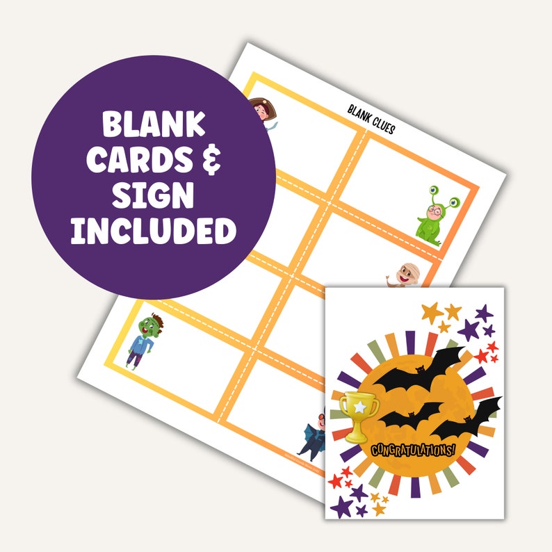 Halloween Treasure Hunt Scavenger Hunt Cards, Indoor & Outdoor Bundle ...