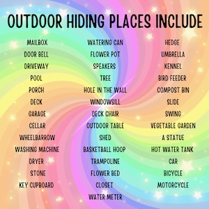 Rainbow Treasure Hunt Cards: 80 Colorful Riddle Clues (instant Download ...