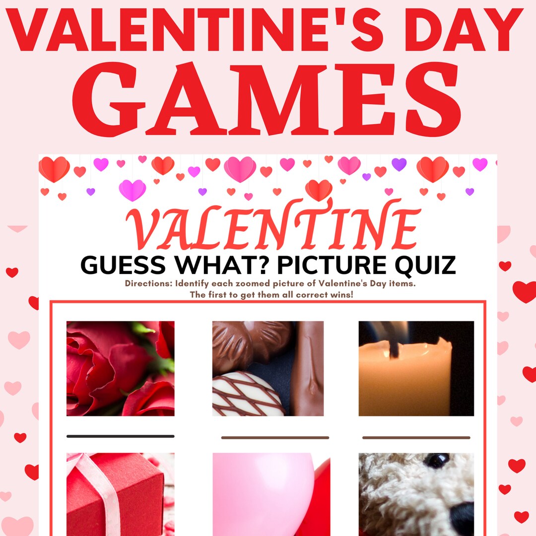 Valentine's Day Guess What Game: Printable Party Fun (digital Download ...