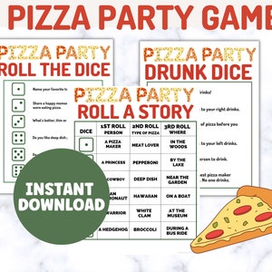 Pizza Party Game Bundle, Printable Party Games, Instant Download, Kids ...