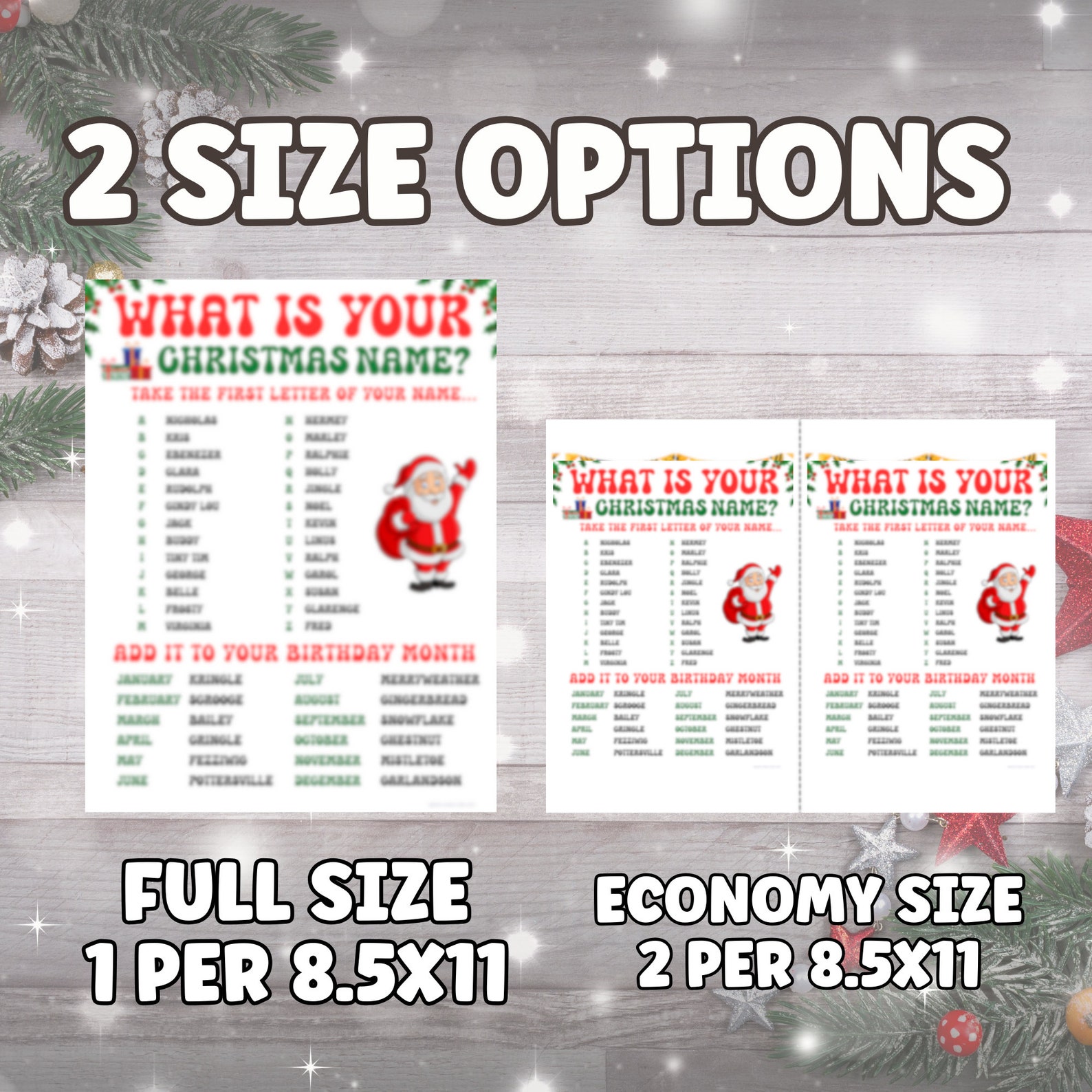 What is Your Christmas Name, Kids & Adults, Holiday Party Activities ...