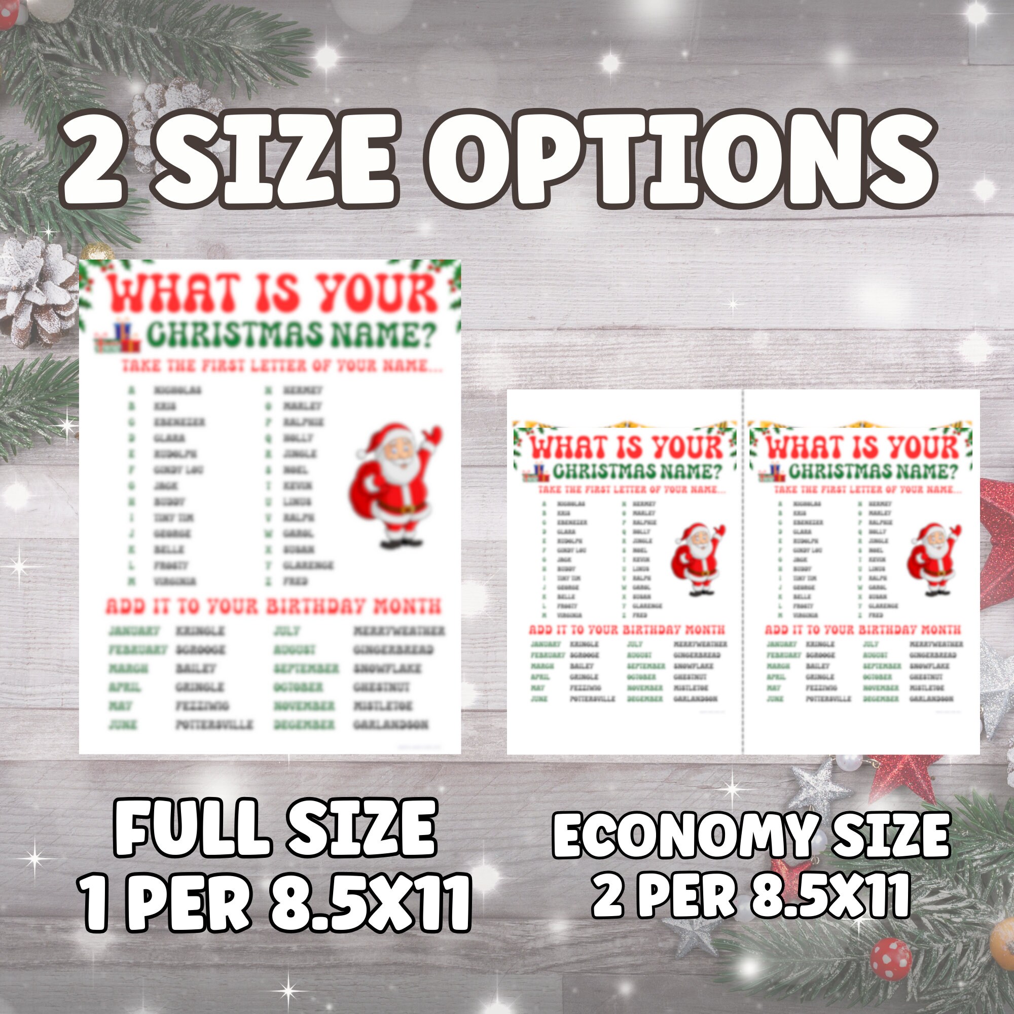 What is Your Christmas Name, Kids & Adults, Holiday Party Activities ...