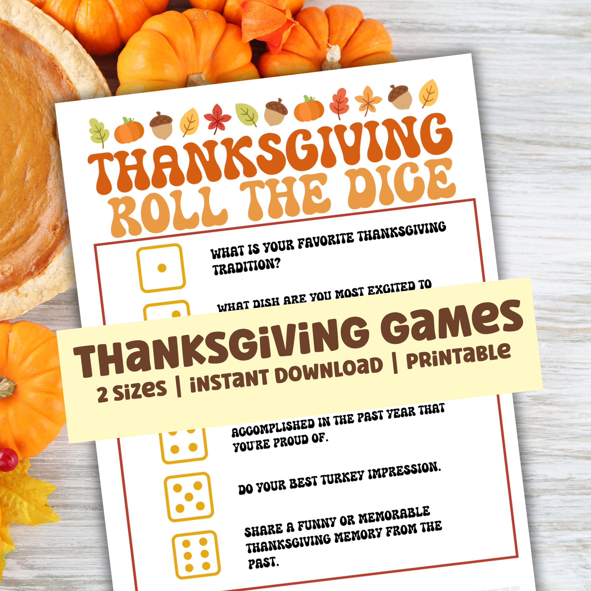 Thanksgiving Party Games, Roll the Dice, Family Game Night ...