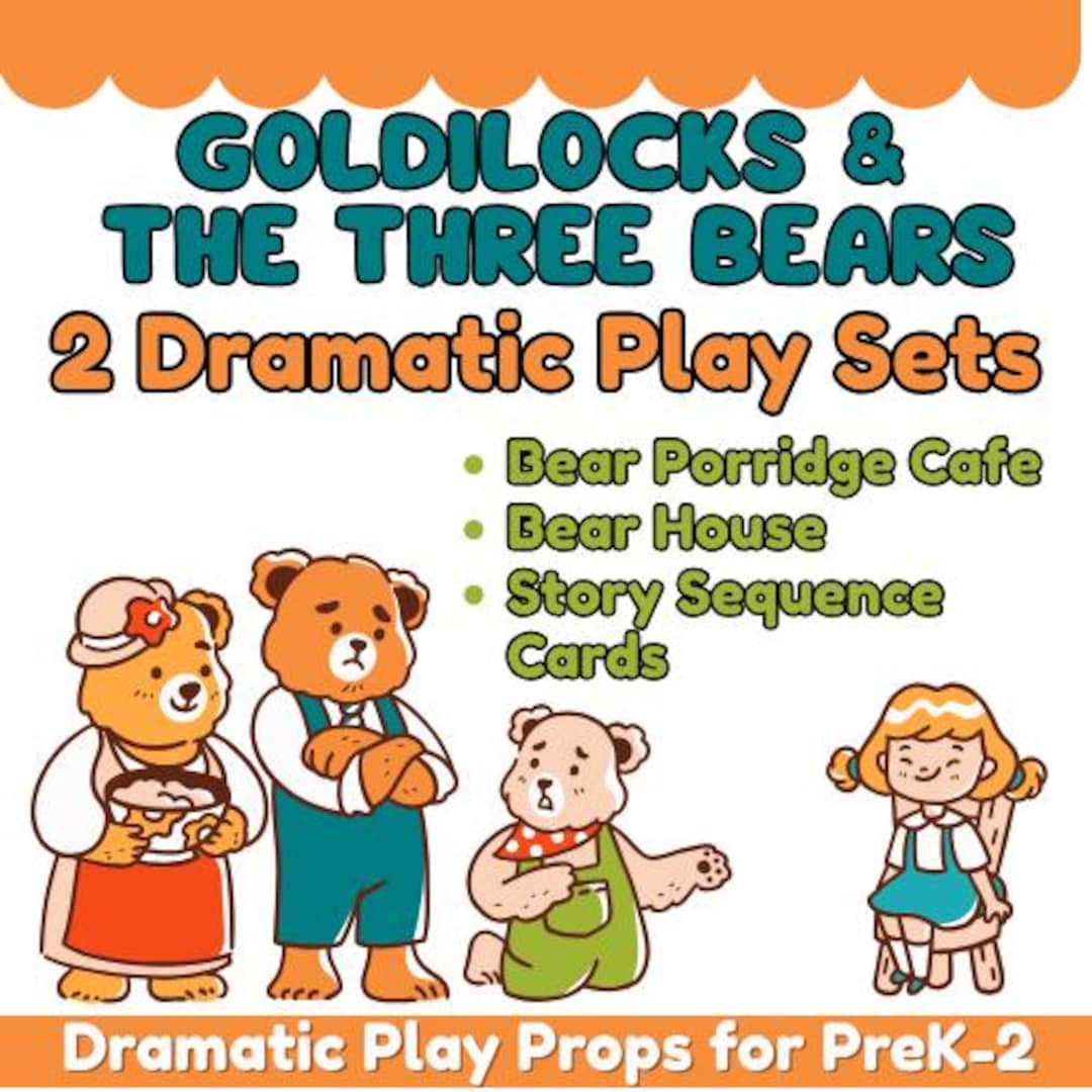 Three Bears Porridge Dramatic Play Set | Storybook Pretend Play ...