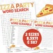Pizza Party Games, Word Search, Word Scramble, Printable Party Games ...