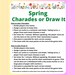 Spring Games | Charades or Draw It Cards | Classroom Activities ...