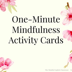 One Minute Mindfulness Task/activity Cards Cherry Blossom - Etsy