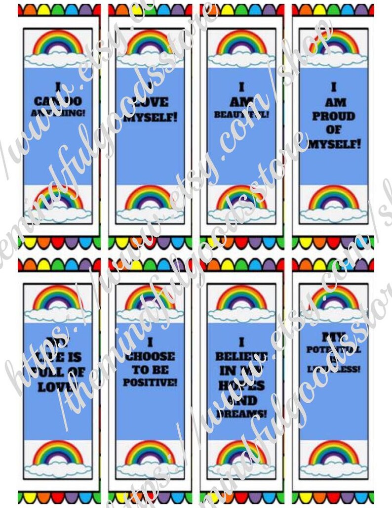 Positive Affirmation Bookmarks. Teacher Resource. Home School. Scouts ...