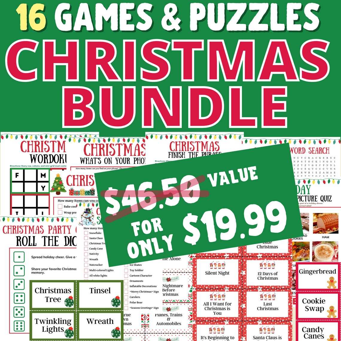 Christmas or Holiday Roll the Dice Game Game Night | Etsy