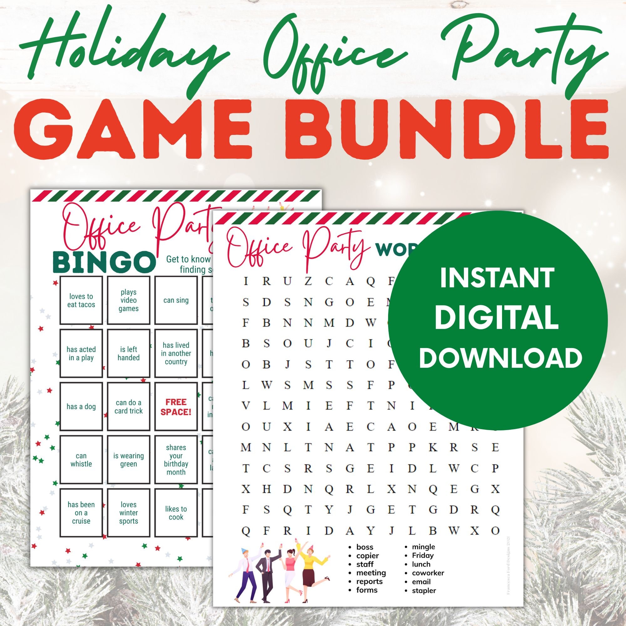 Office Party Game Bundle | Office Holiday Party Games | Printable Party ...