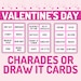 Valentine's Day Charades or Draw It Cards | Instant Digital Download ...
