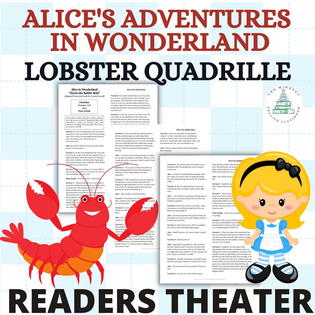 Alice in Wonderland Readers Theater Script: Lobster Quadrille (PDF ...