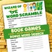Wizard of Oz Word Scramble Game: Printable Book Club Activity (instant ...