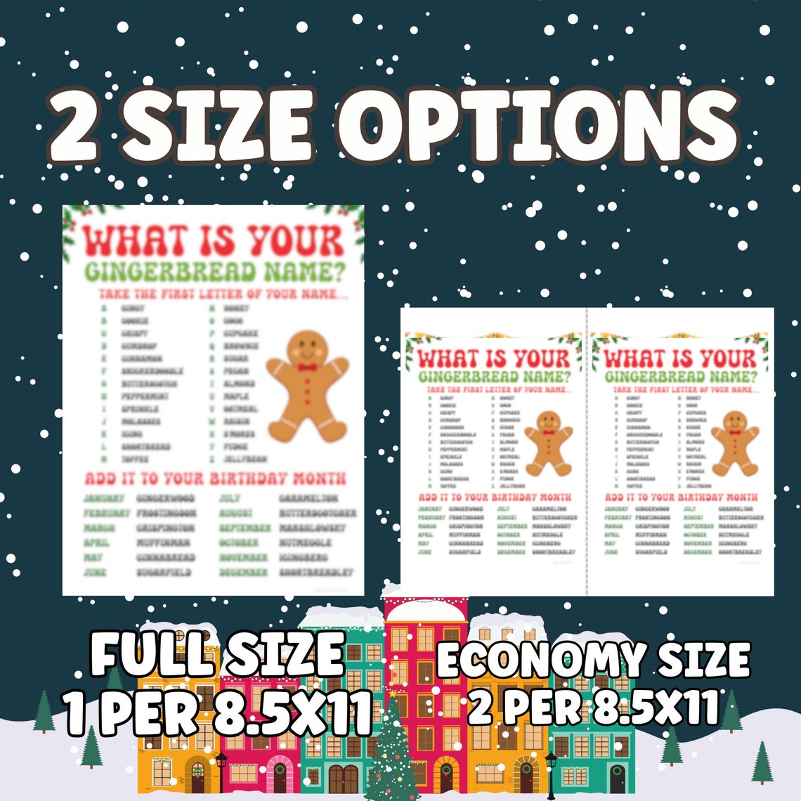 What is Your Gingerbread Name, Kids & Adults, Holiday Party Activities ...