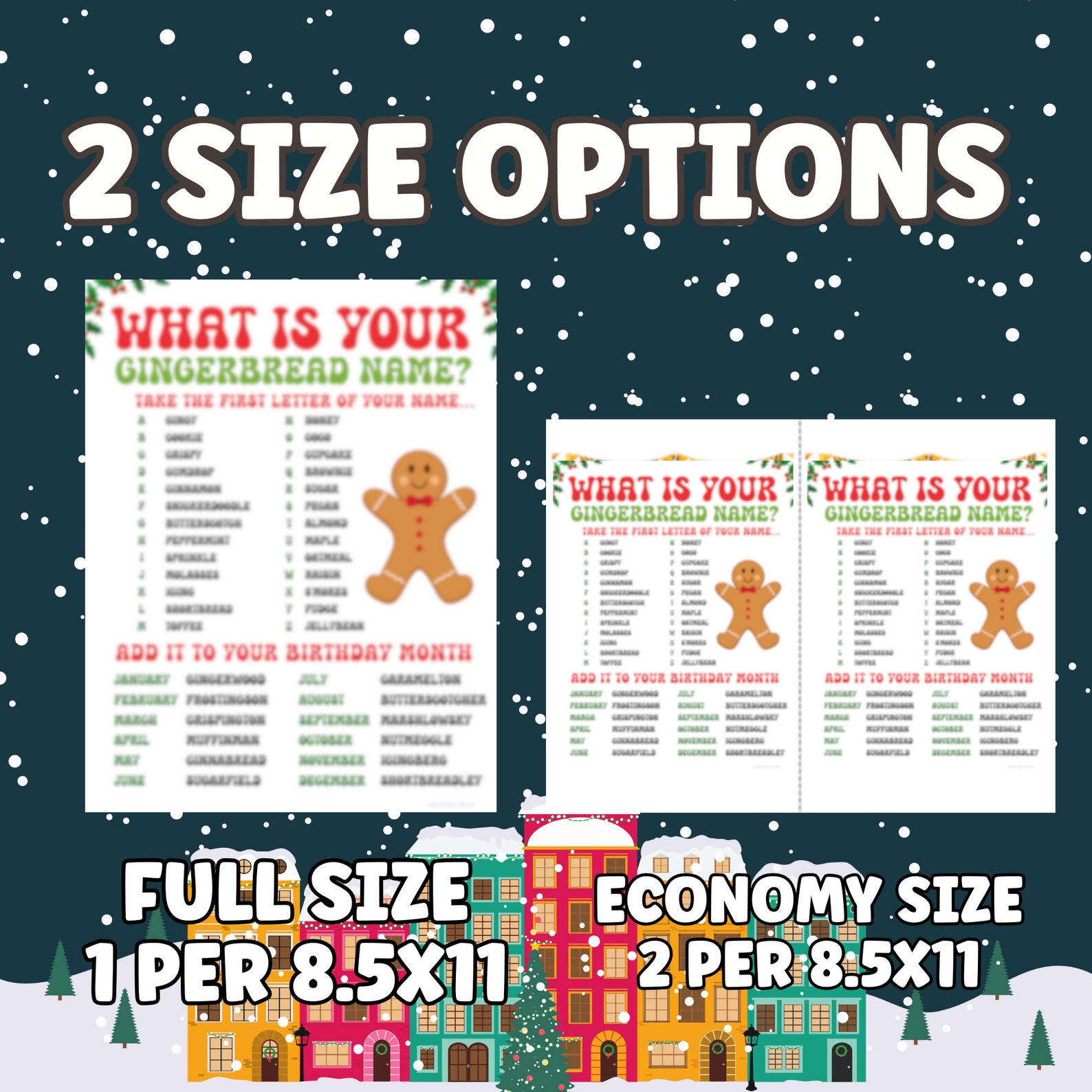 What is Your Gingerbread Name, Kids & Adults, Holiday Party Activities ...