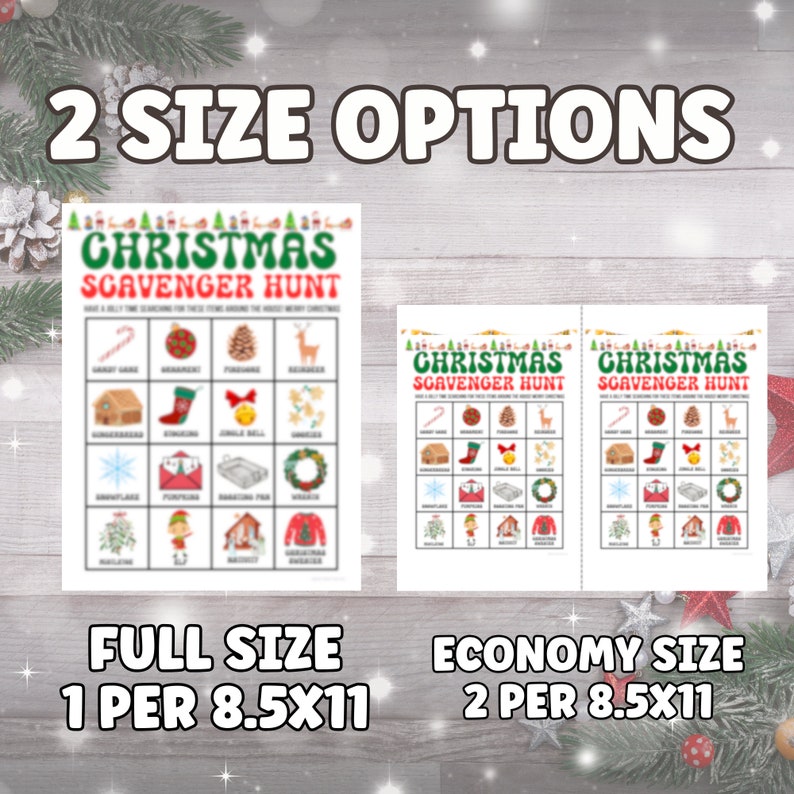 Christmas Scavenger Hunt, Kids & Adults, Holiday Party Activities ...