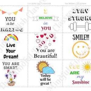 Positive Affirmation Cards: Lunch Box Notes, Kindness Cards (digital ...