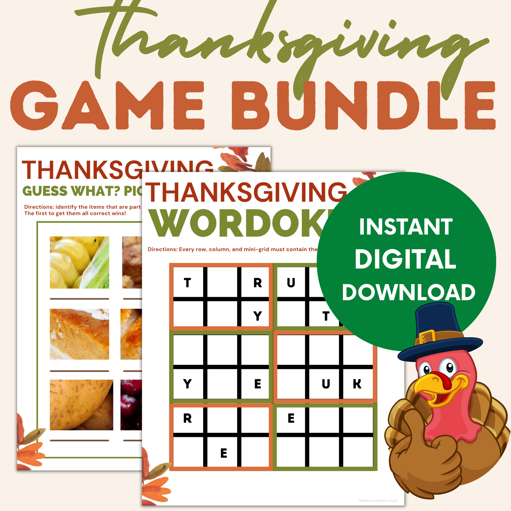 Thanksgiving and Friendsgiving Game Bundle | Family Game Night ...