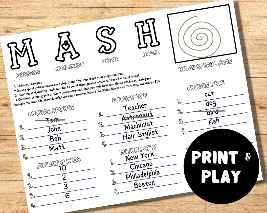 Black and White Mash Printable Party Game Coloring Birthday - Etsy