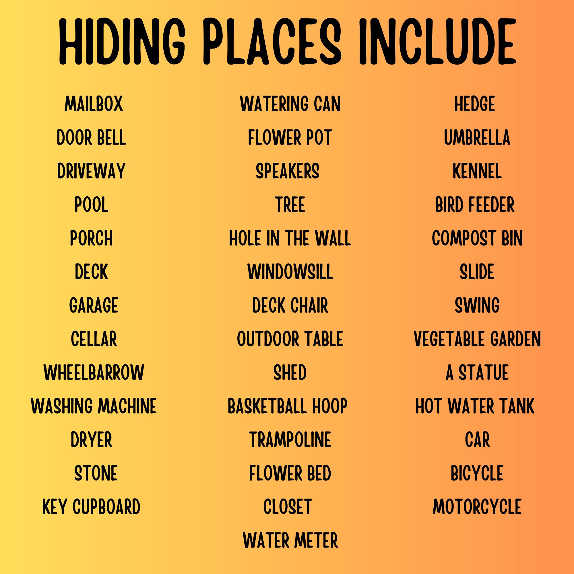 Halloween Candy Hunt, Scavenger Hunt Cards, Indoor & Outdoor Bundle ...